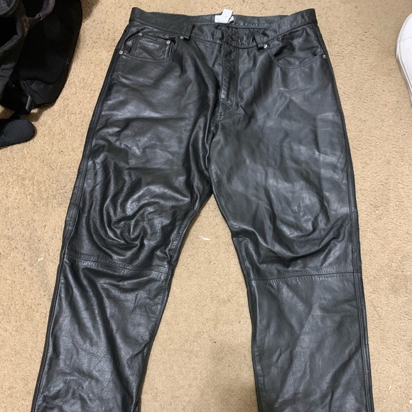 Pants | Mens Calvin Klein Leather Pants Size 38 Waist | Poshmark